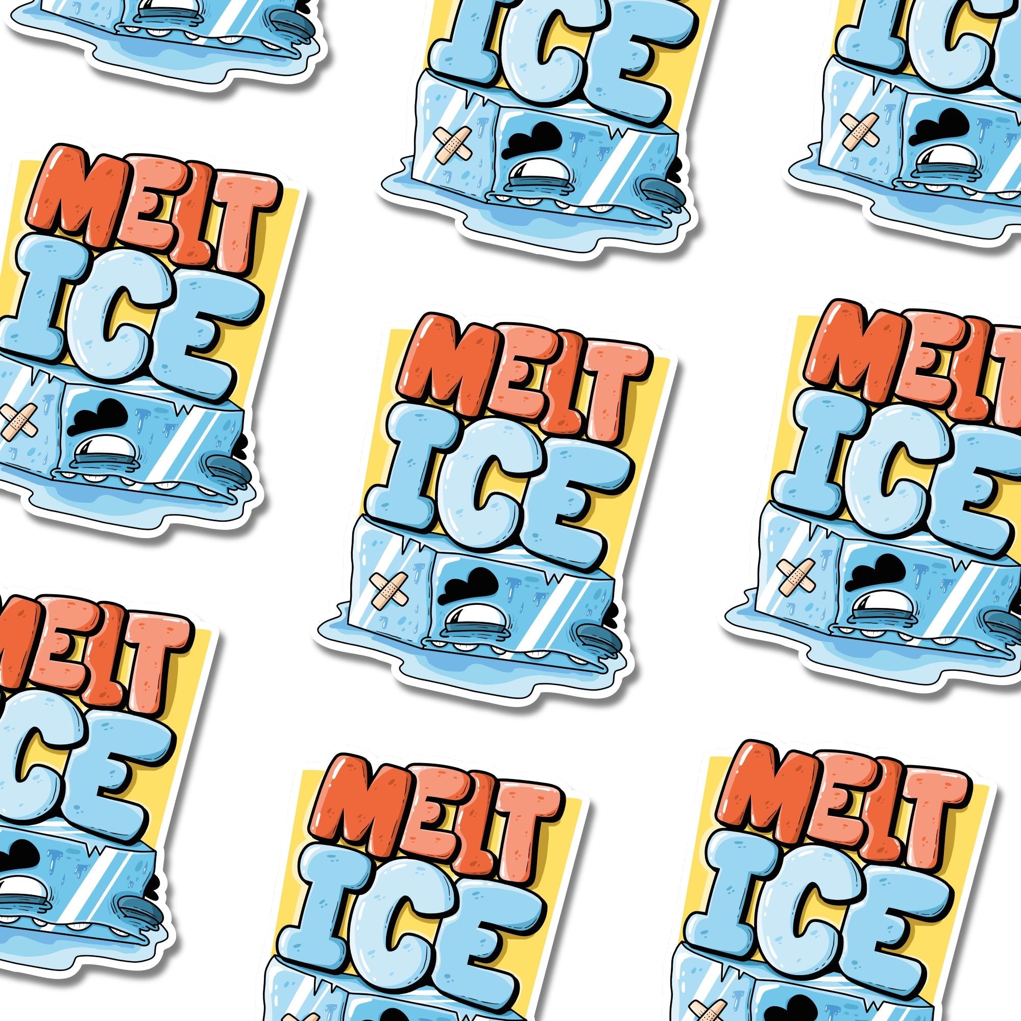 Melt ICE Signs & Stickers – Mike Bennett Studios
